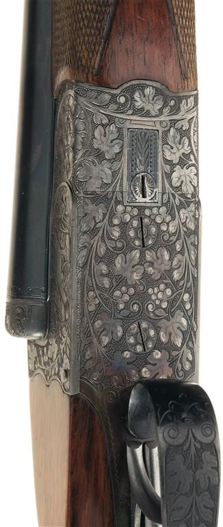 Engraved S. Borovnik, Ferlach Double Barrel Hammerless 16 Gauge Shotgun ...