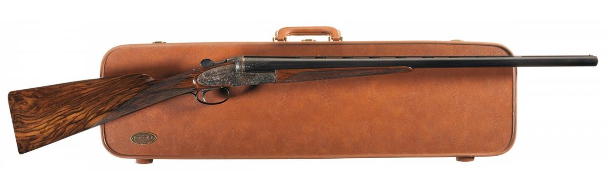 Engraved Ludwig Borovnik of Ferlach Austria Double Barrel Hammerless ...