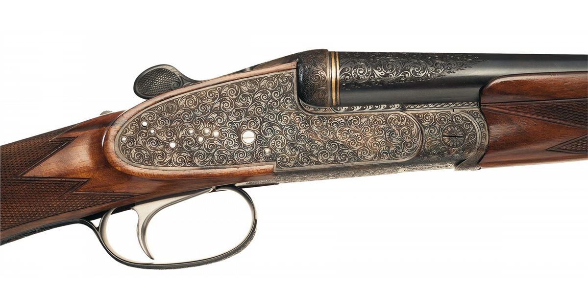 Engraved Ludwig Borovnik of Ferlach Austria 20 Gauge Double Barrel ...