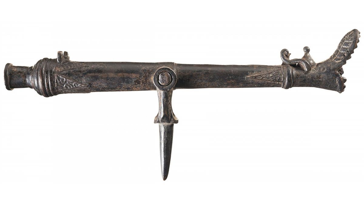 Unusual Bronze Lantaka (Rail) Cannon