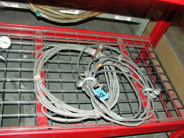2 braided steel tow/ lift lines