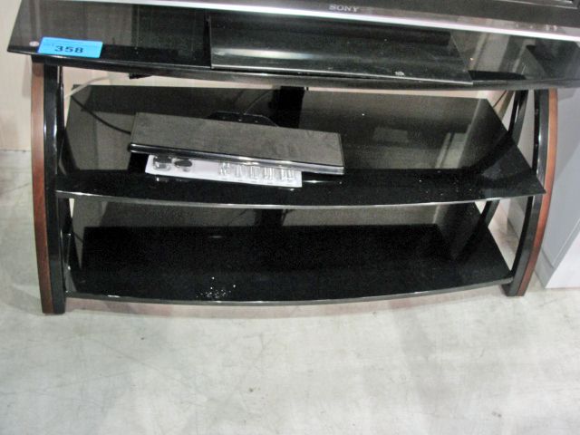 3 Tier glass TV entertainment stand