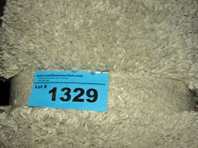 Small off white shag area rug