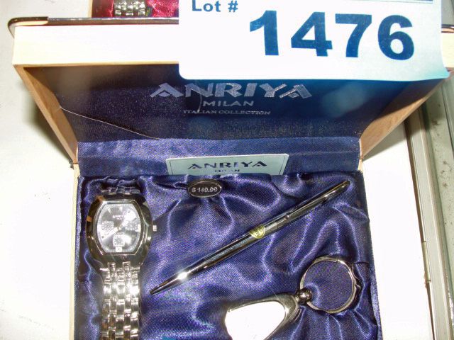 Anriya milan watch pen and keychain set