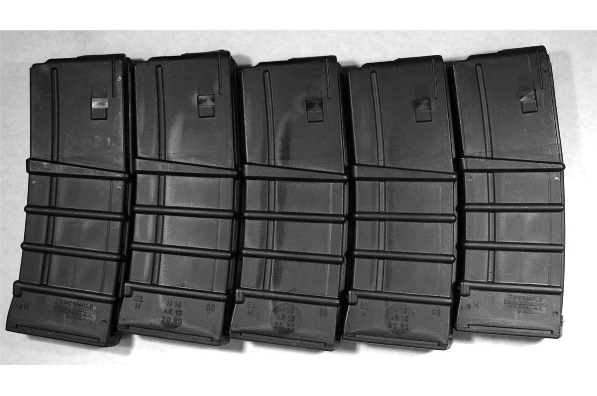 ( 5 ) CANADIAN MILITARY SURPLUS AR-15 5.56/223 30 ROUND POLYMER MAGAZINES