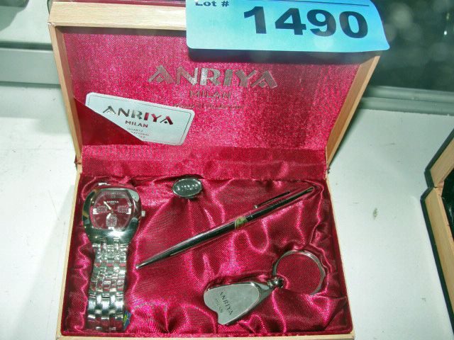 Anriya milan italian collection watch pen and key