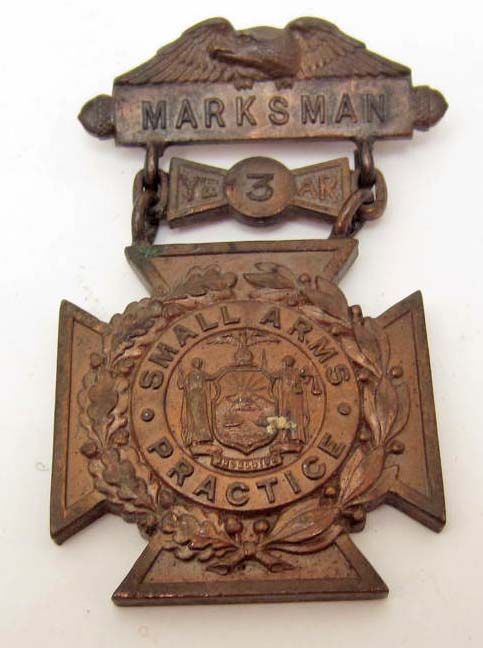 US PRE WW1 ARMY 3RD YEAR MARKSMAN DECORATION
