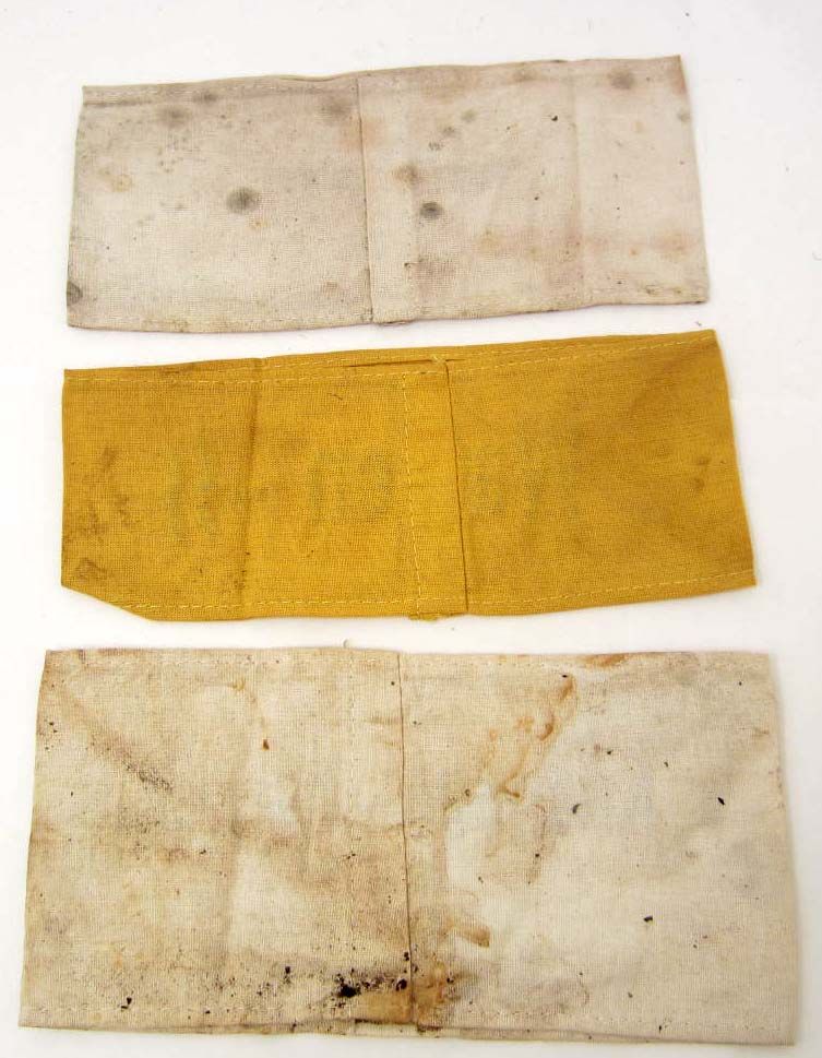 LOT OF 3 GERMAN NAZI ARM BANDS - LUFTWAFFE, WAFFEN SS & KRIEGSGEFANGER