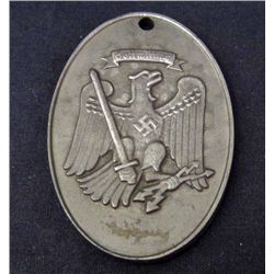 GERMAN NAZI PRUSSIAN SECRET POLICE ID TAG