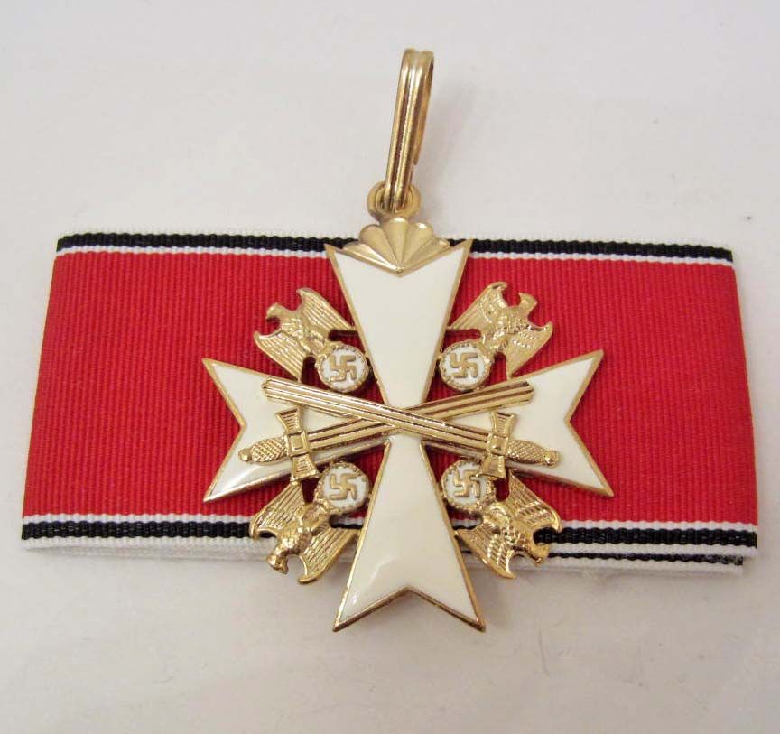 GERMAN NAZI ORDER OF THE GERMAN EAGLE 3RD CLASS MEDAL W/ RIBBON
