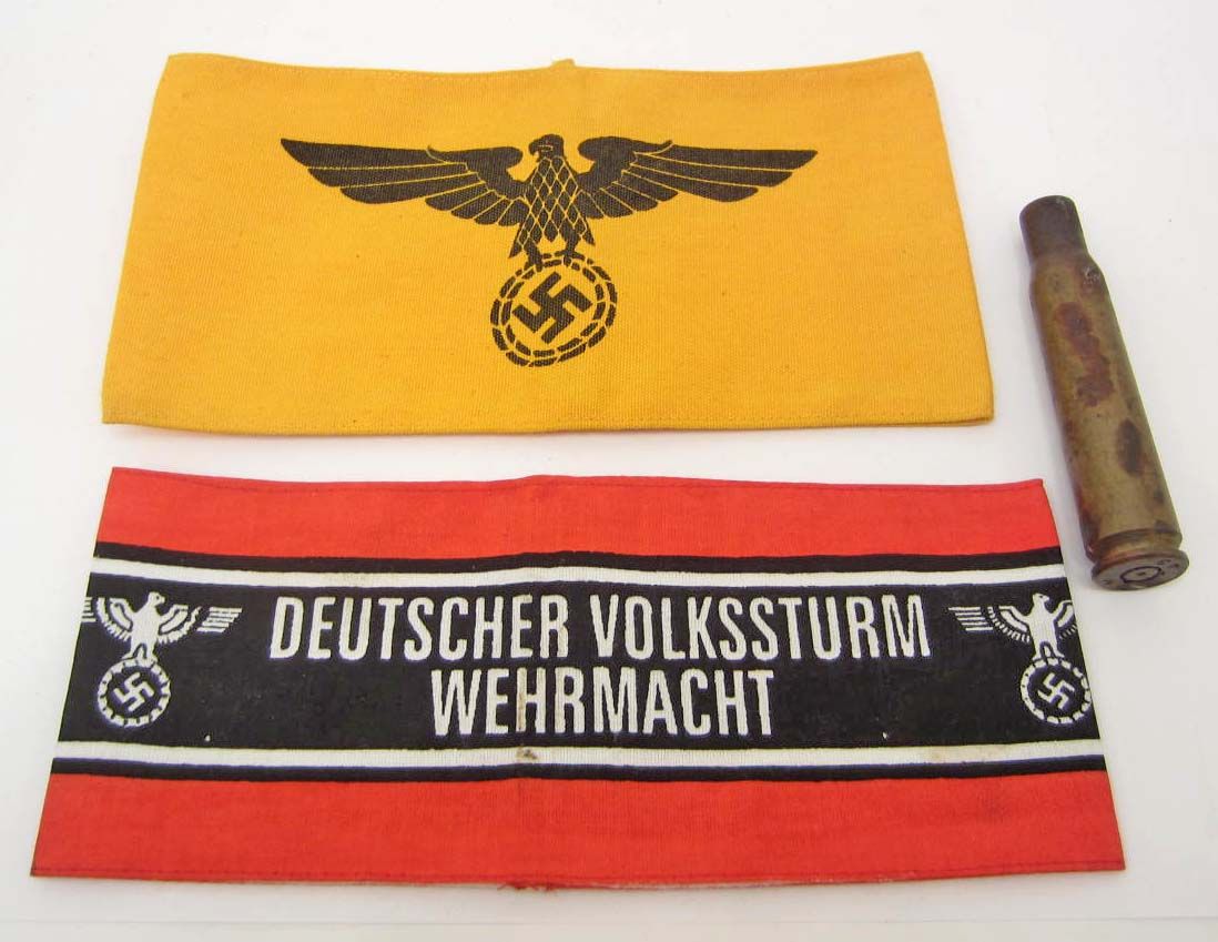 LOT OF 2 GERMAN NAZI MILITARY ARM BANDS