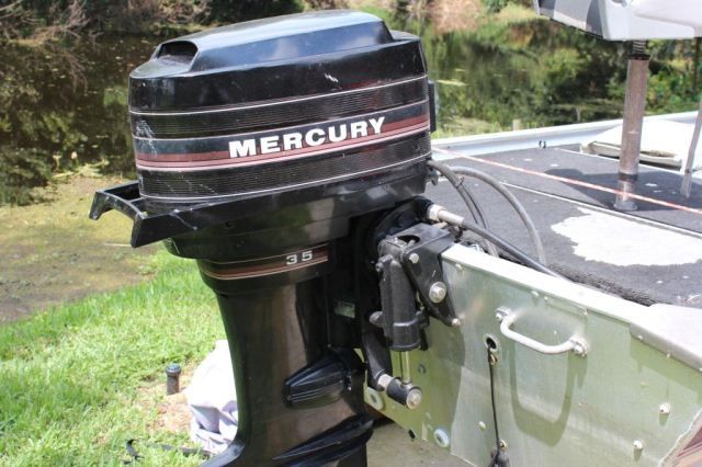 1986 Fisher Hawk 3V 16ft Bass Boat & 35 HP Mercury