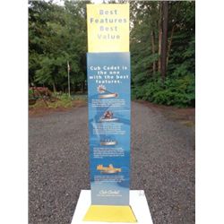 Cub Cadet Stand-Up Display Room Sign