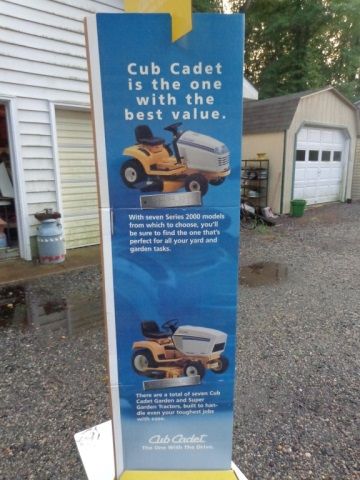 Cub Cadet Stand-Up Display Room Sign
