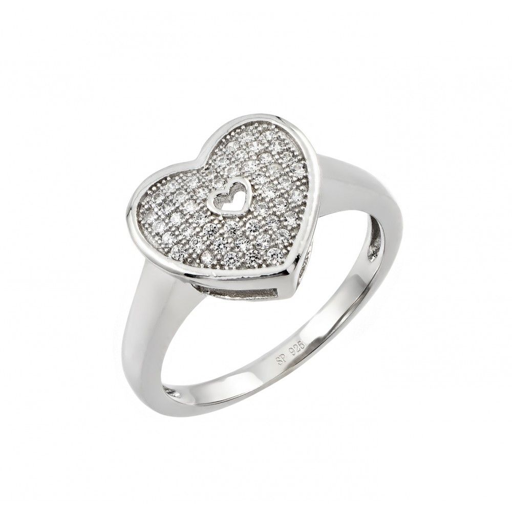 Silver Rings CZ .925 Ladies Sterling Jewelry str00950