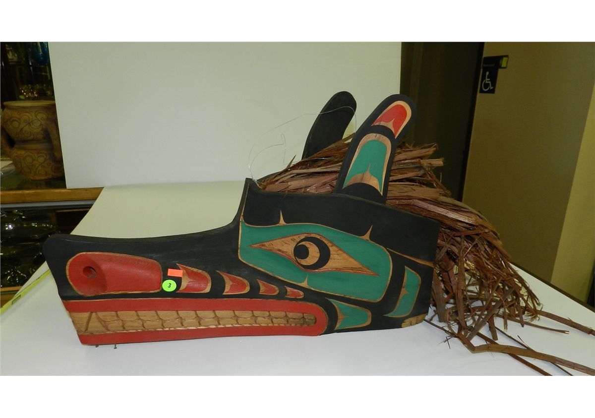 outstanding Native American hand carved Wolf mask by Tony Gulbrandsen ...