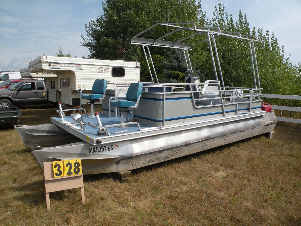 1984 Ercoa 21 ft pontoon 30hp Evenrude,-NO TRAILER MNZ01024AQ84