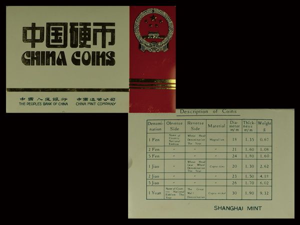 CHINA 1982 Great Wall 8-Coin Proof Set, Shanghai Mint