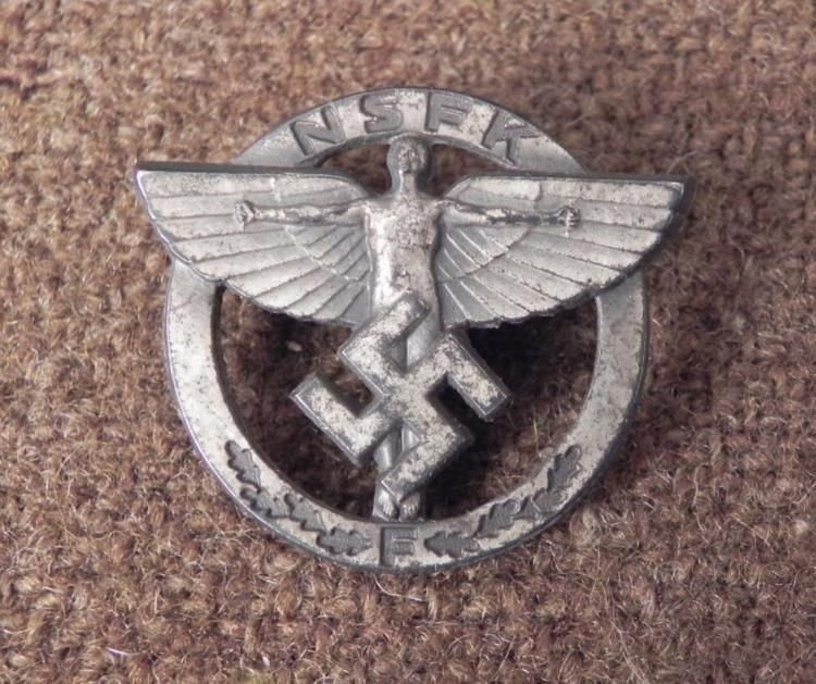 NSFK NAZI FLYER'S ASSN EARLY MEMBERS BADGE-MARKED