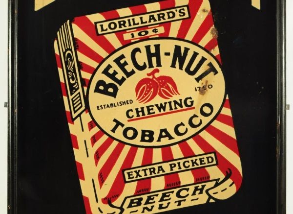 Beech-Nut Tobacco Tin Advertising Sign