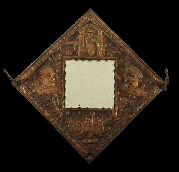 Spanish American War Mirror Hat Rack