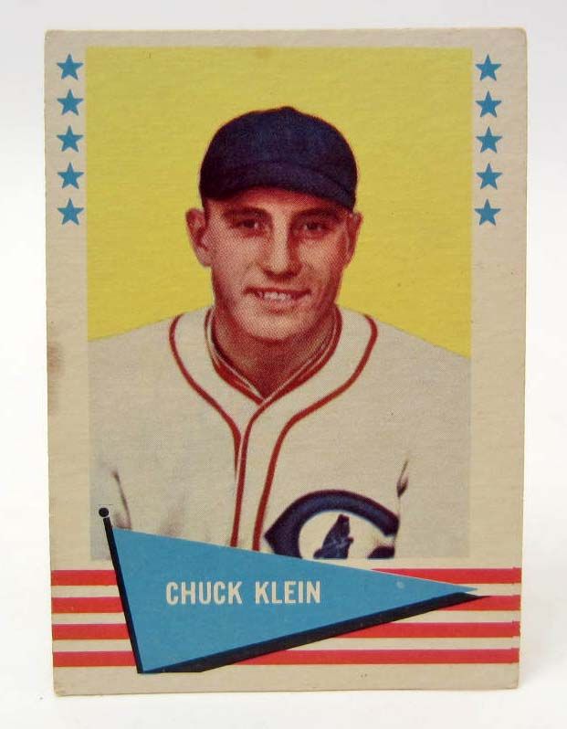 1961 FLEER CHUCK KLEIN #51 BASEBALL CARD