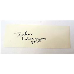 JOHN LENNON SIGNATURE ON PAPER