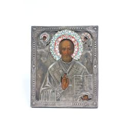 Russian silver & enamel Icon