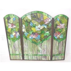 3 panel stained glass window