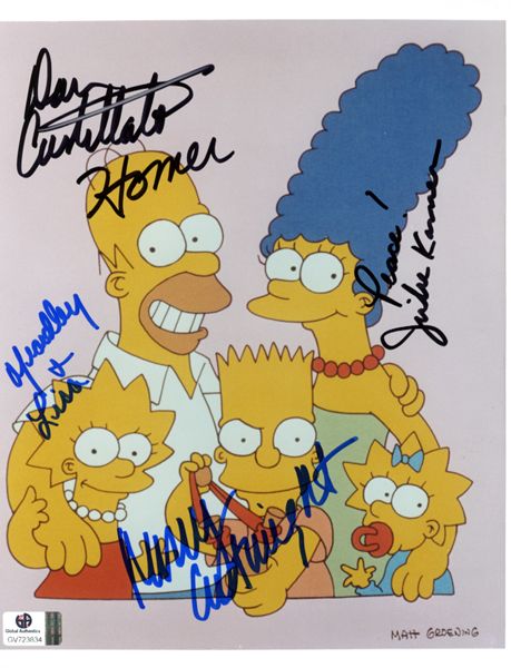 The Cast of "The Simpsons" Signed 8x10 Photo