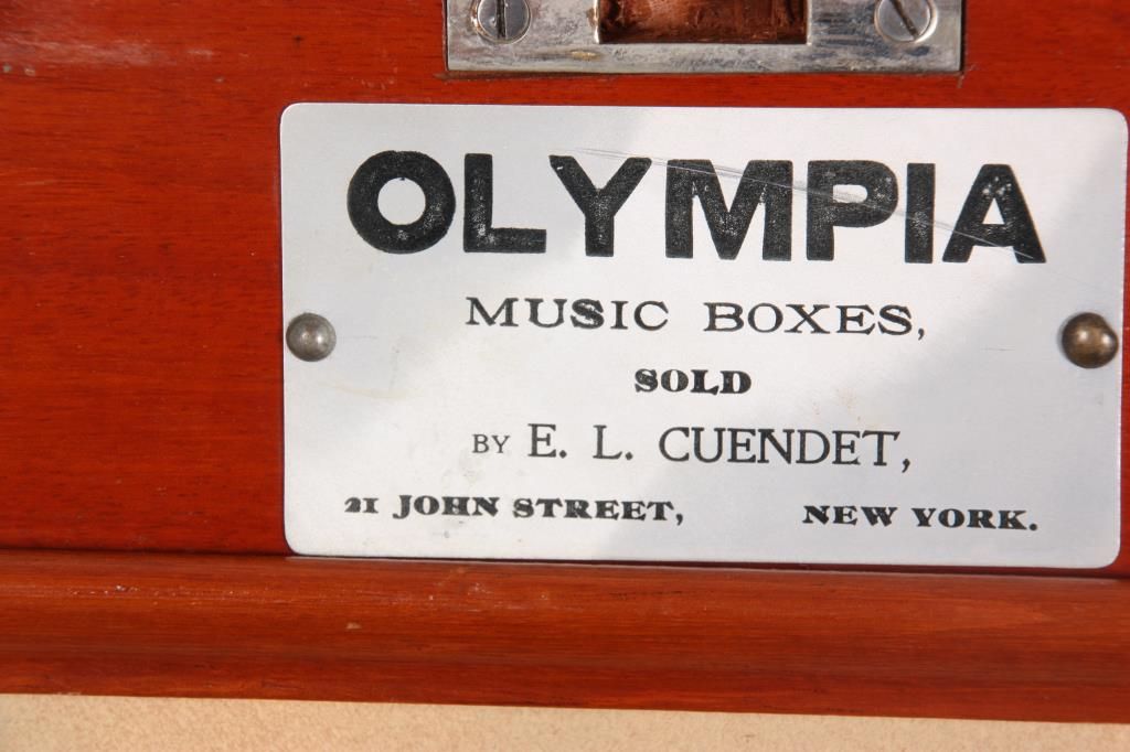 Carved Mahogany Olympia Music Box