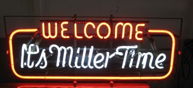 Neon Sign "Welcome It's Miller Time"
