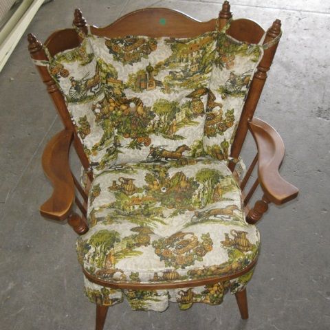 Vintage Wood Frame Rocker Chair,