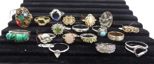 Vintage Lot of Costume Jewelry Rings, Some signed Avon, W. Germany ...