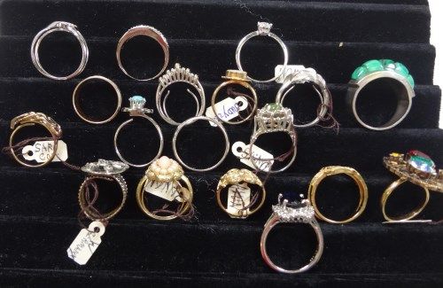 Vintage Lot of Costume Jewelry Rings, Some signed Avon, W. Germany ...