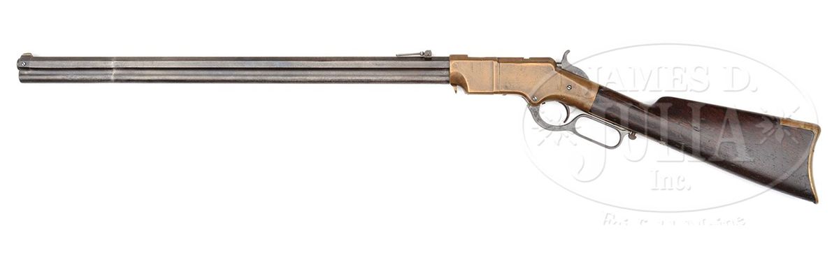 SCARCE EARLY HENRY MODEL 1860 LEVER ACTION RIFLE.