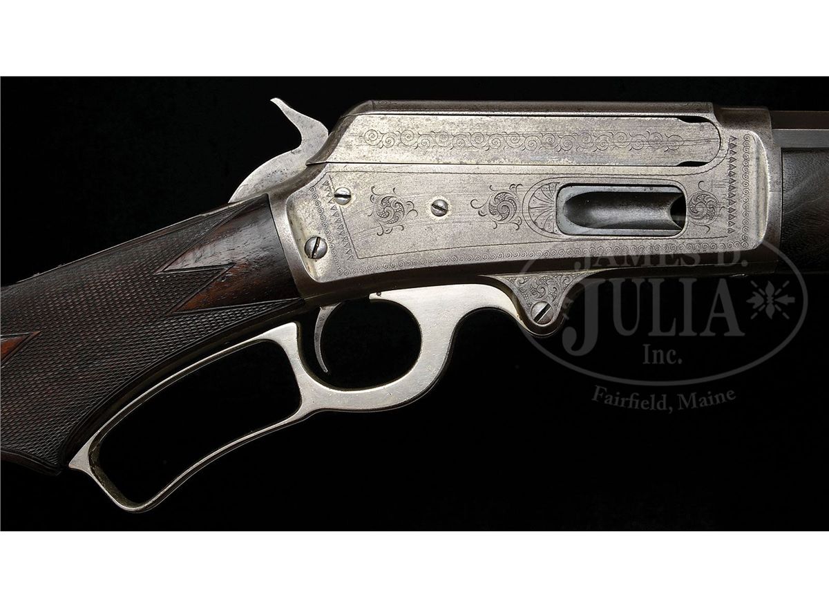 SCARCE DELUXE ENGRAVED MARLIN MODEL 1895 LEVER ACTION RIFLE.