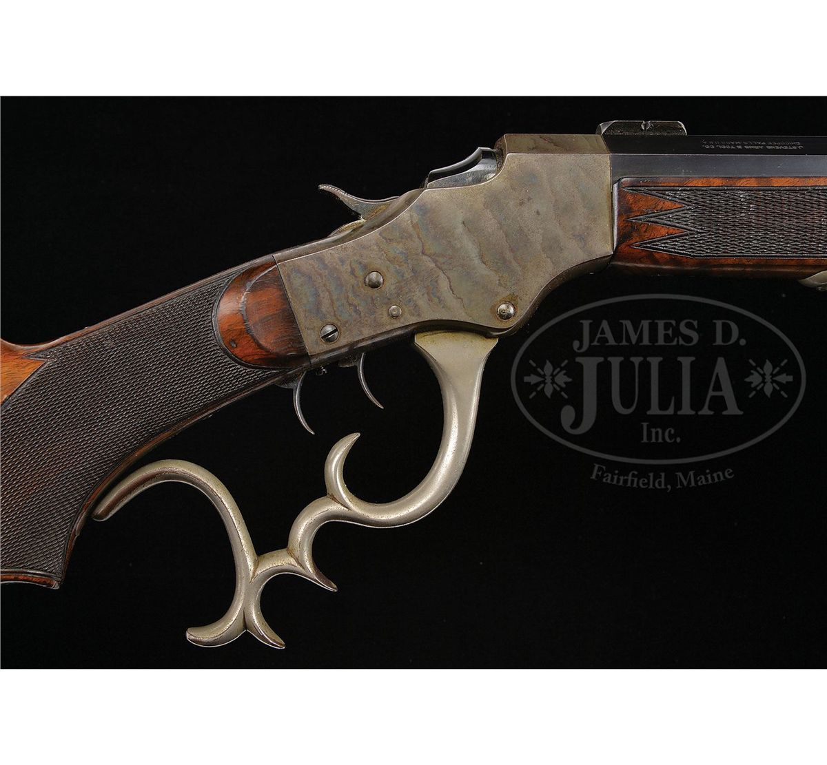 *SCARCE STEVENS 44-1/2 HEAVY SCHUETZEN-STYLE SINGLE SHOT TARGET RIFLE ...