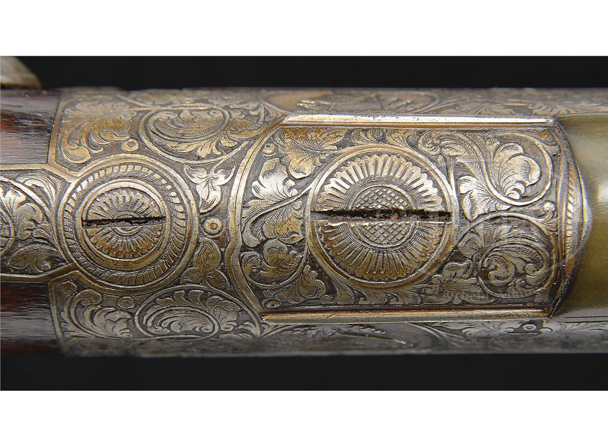 NICELY ENGRAVED G. L. RASCH SINGLE SHOT STALKING RIFLE.