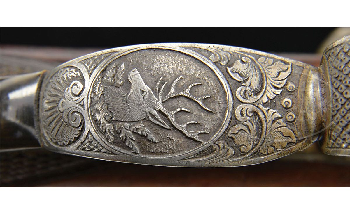 NICELY ENGRAVED G. L. RASCH SINGLE SHOT STALKING RIFLE.