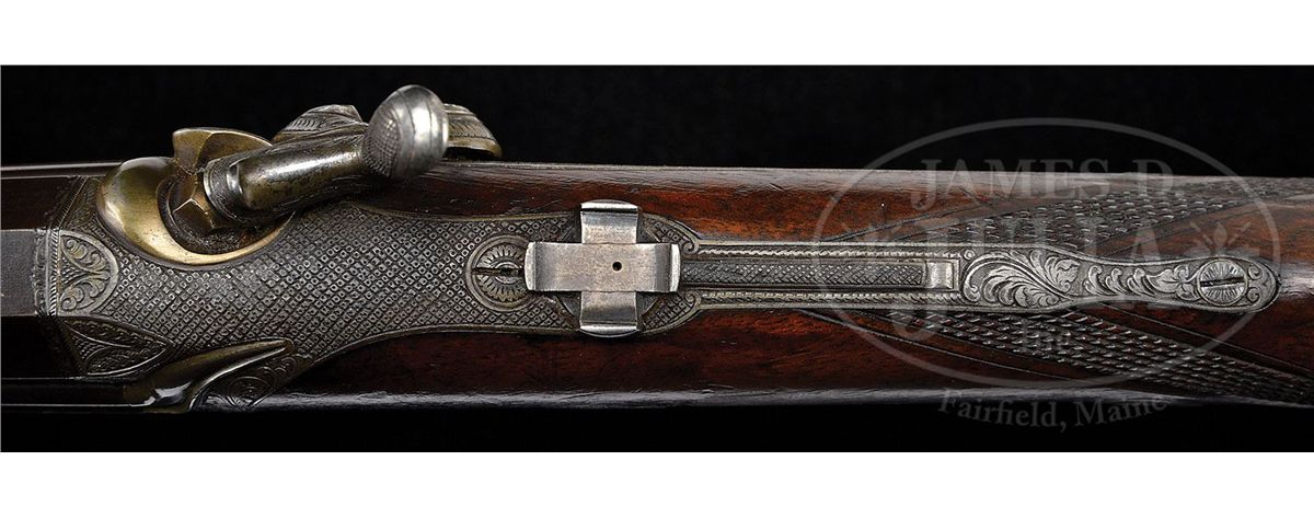 NICELY ENGRAVED G. L. RASCH SINGLE SHOT STALKING RIFLE.