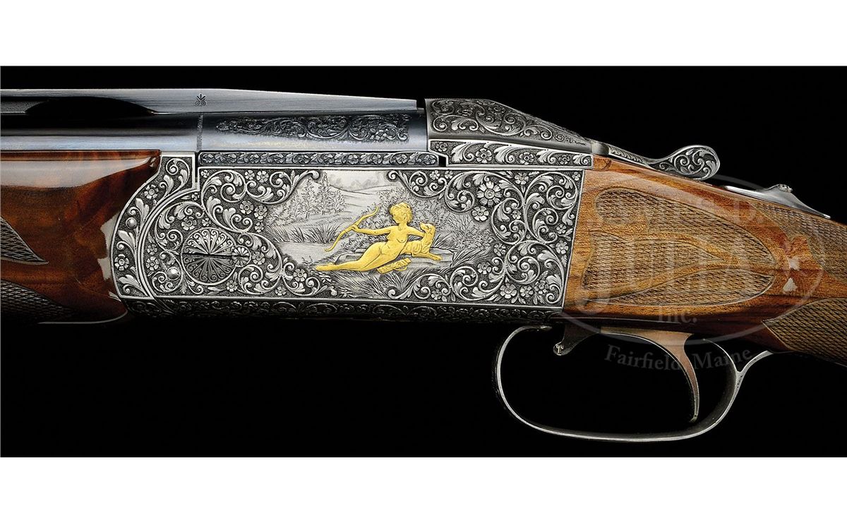 *SUPERB CUSTOM KRIEGHOFF K 32 ANGELO BEE ENGRAVED, WITH DOCKWEILLER ...