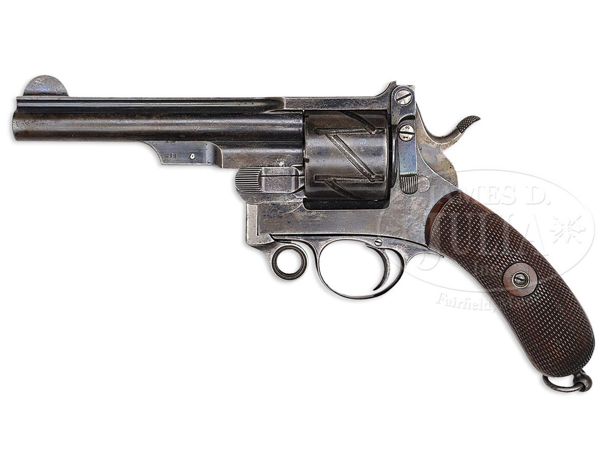 VERY RARE BIG BORE MAUSER ZIG-ZAG SINGLE ACTION REVOLVER.