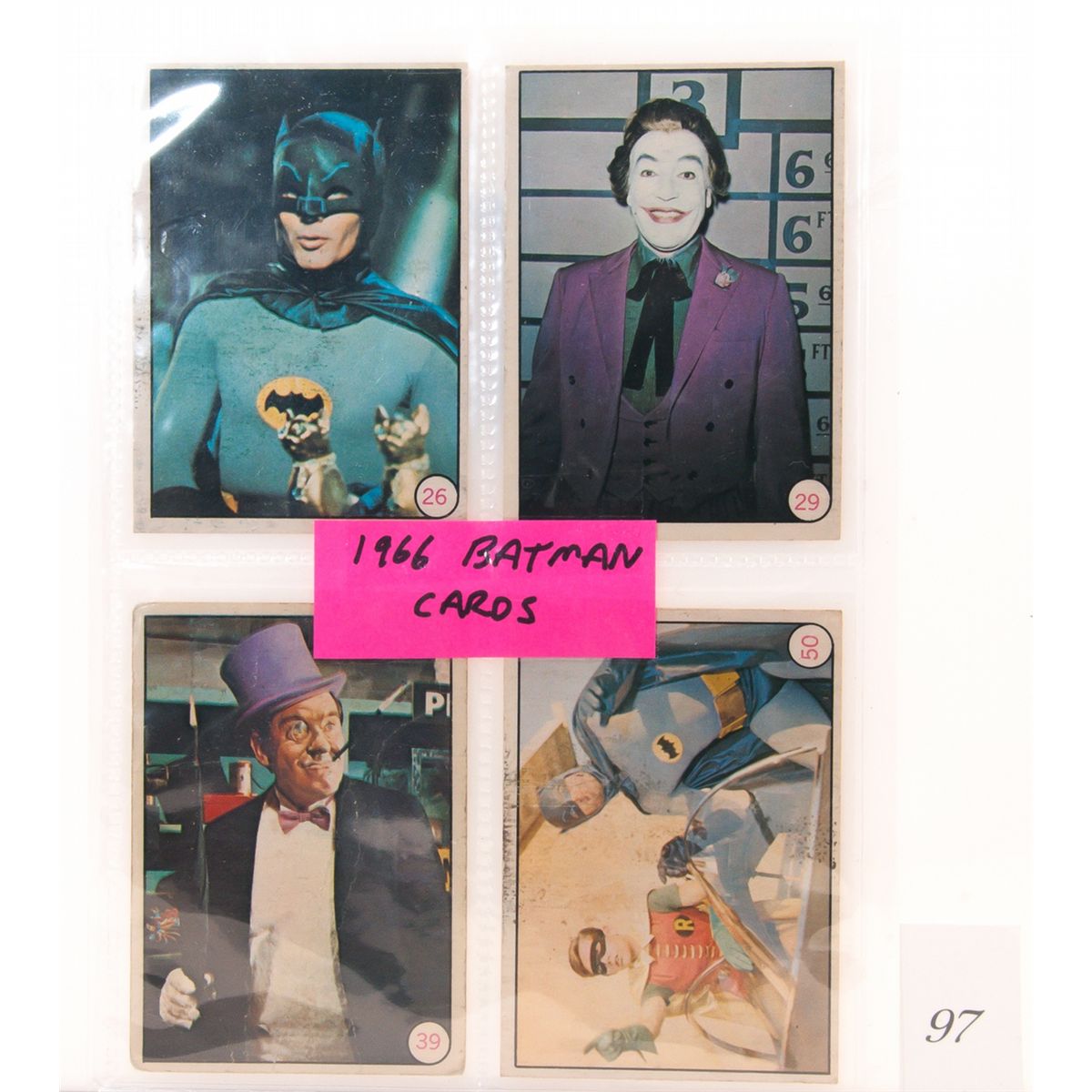 4 1966 batman collectors cards