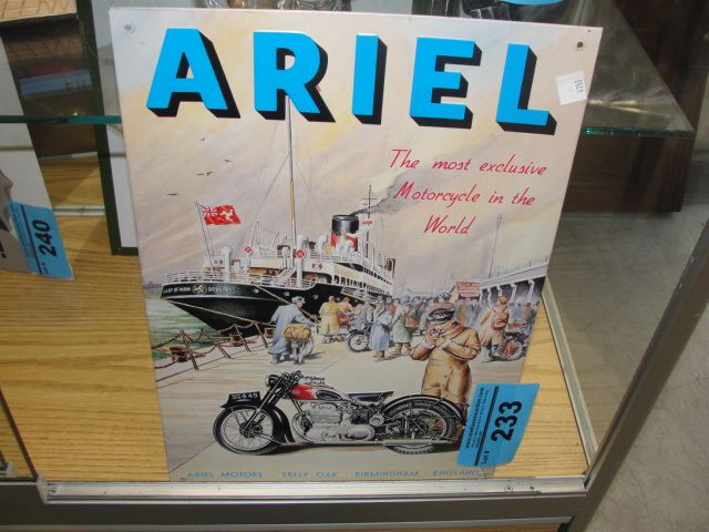 Ariel motorcycle tin advertisement sign