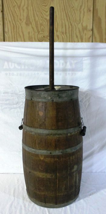 Wooden 10 gal. Barrel Butter Churn