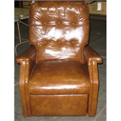 1970's Brown Vinyl Recliner,