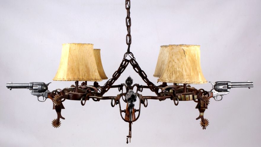 Western, Spur, Horse Bit, & Revolver Chandelier