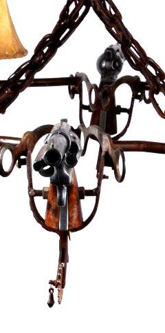 Western, Spur, Horse Bit, & Revolver Chandelier