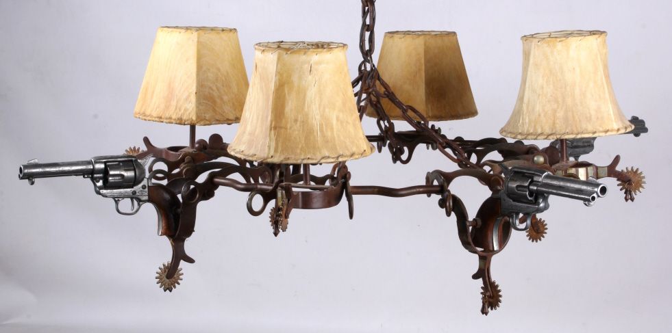 Western, Spur, Horse Bit, & Revolver Chandelier